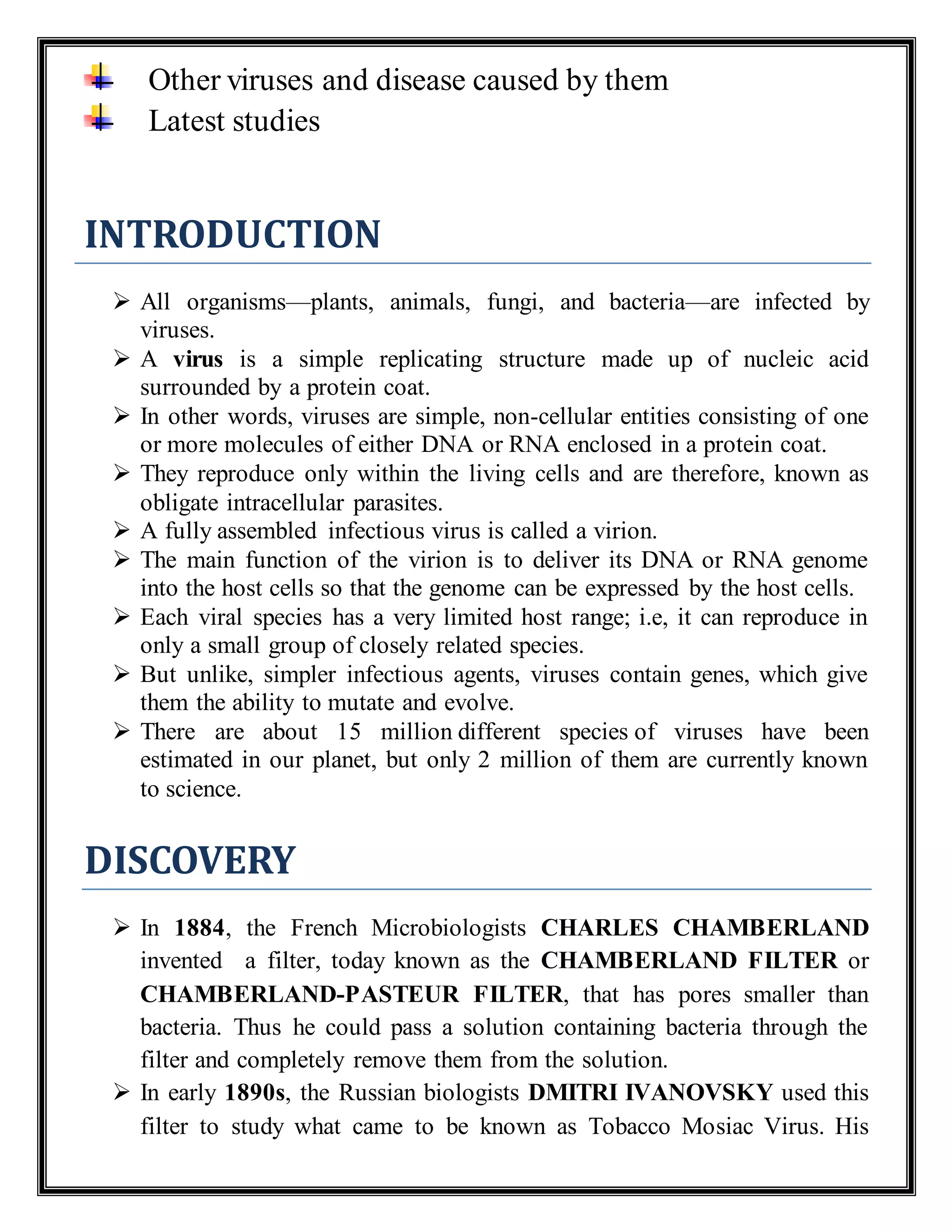 Viruses and their genetic system | DOCX