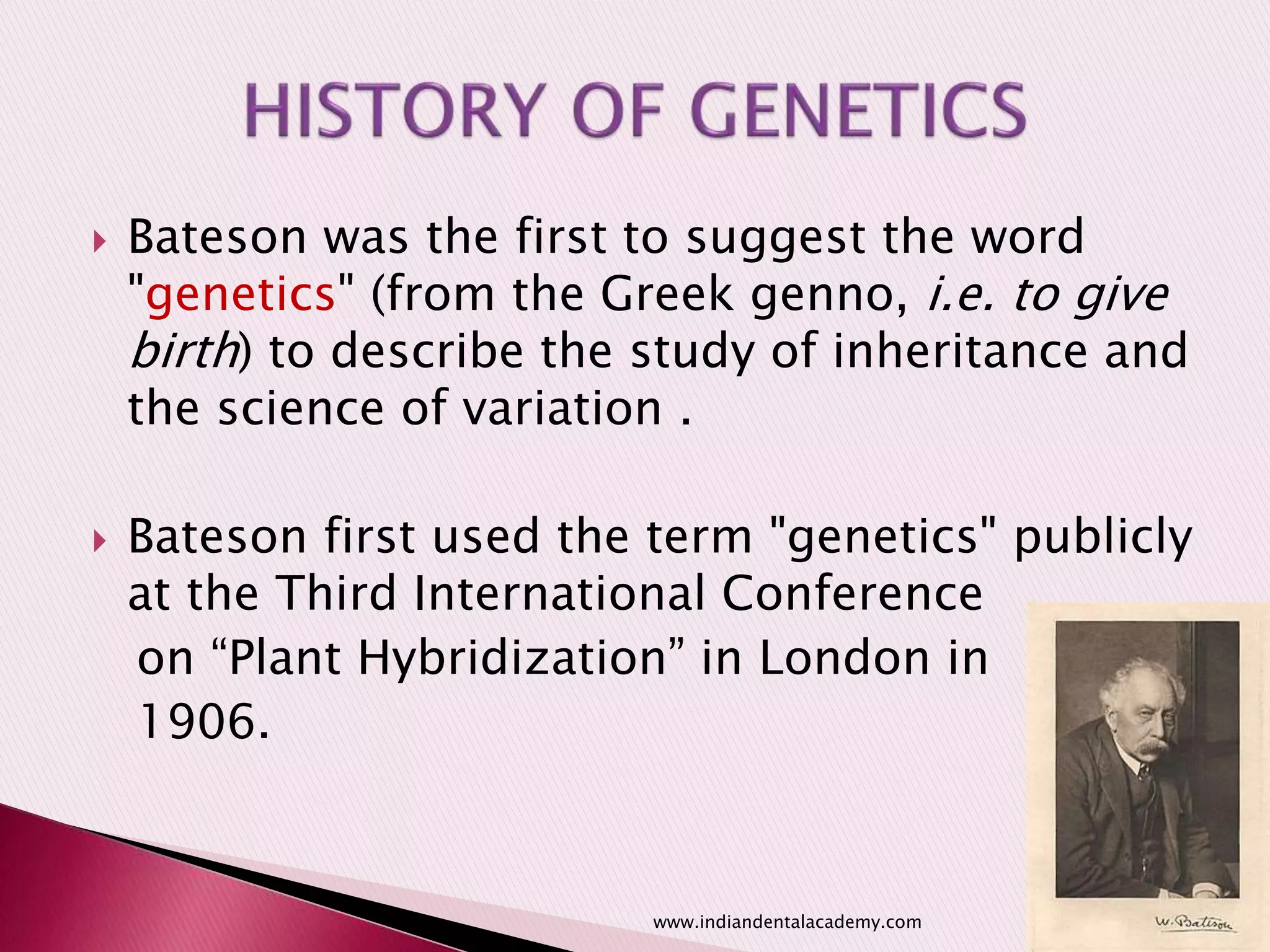 Genetics/prosthodontic courses | PPTX