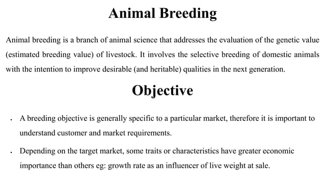 Genetic strategies of beef cattle breeding | PPTX | Infertility ...