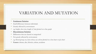 Genetics varaiation.1 | PPTX