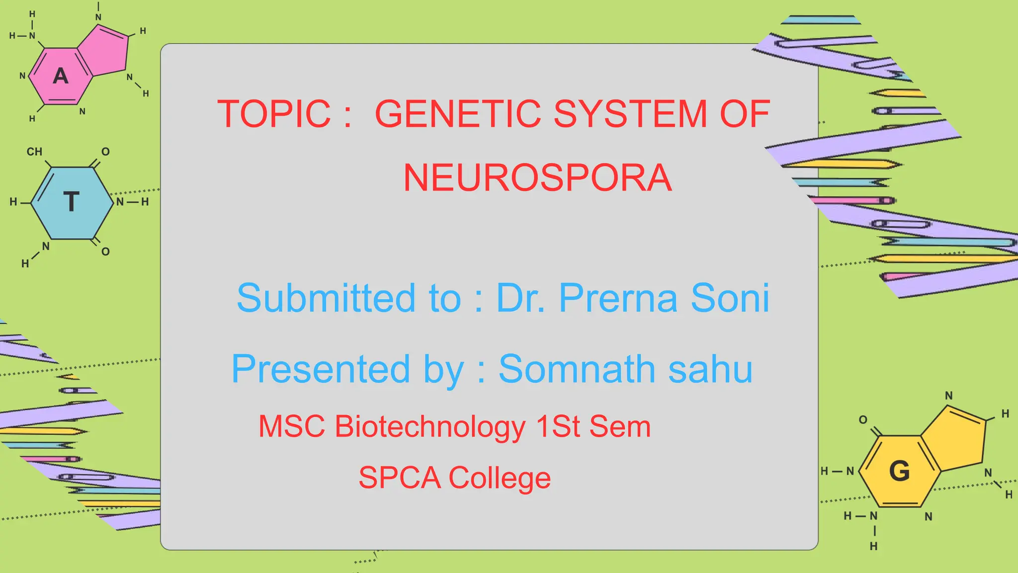 GENETIC SYSTEM OF NEUROSPORA fnl .pptx.ppsx