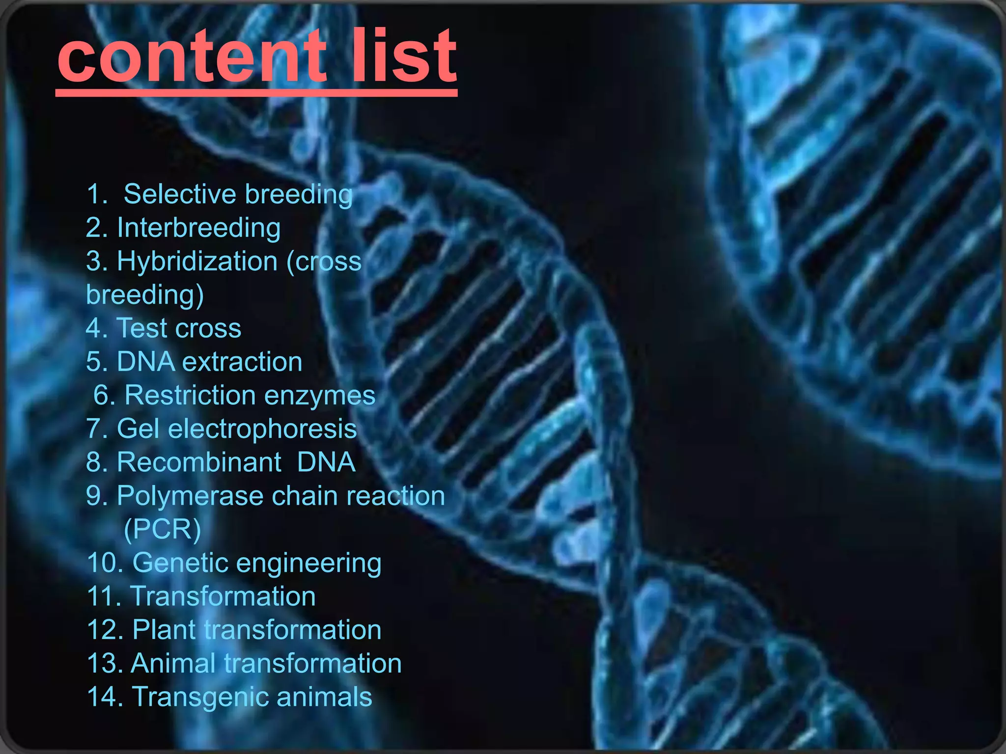 Genetic technology presentation | PPTX