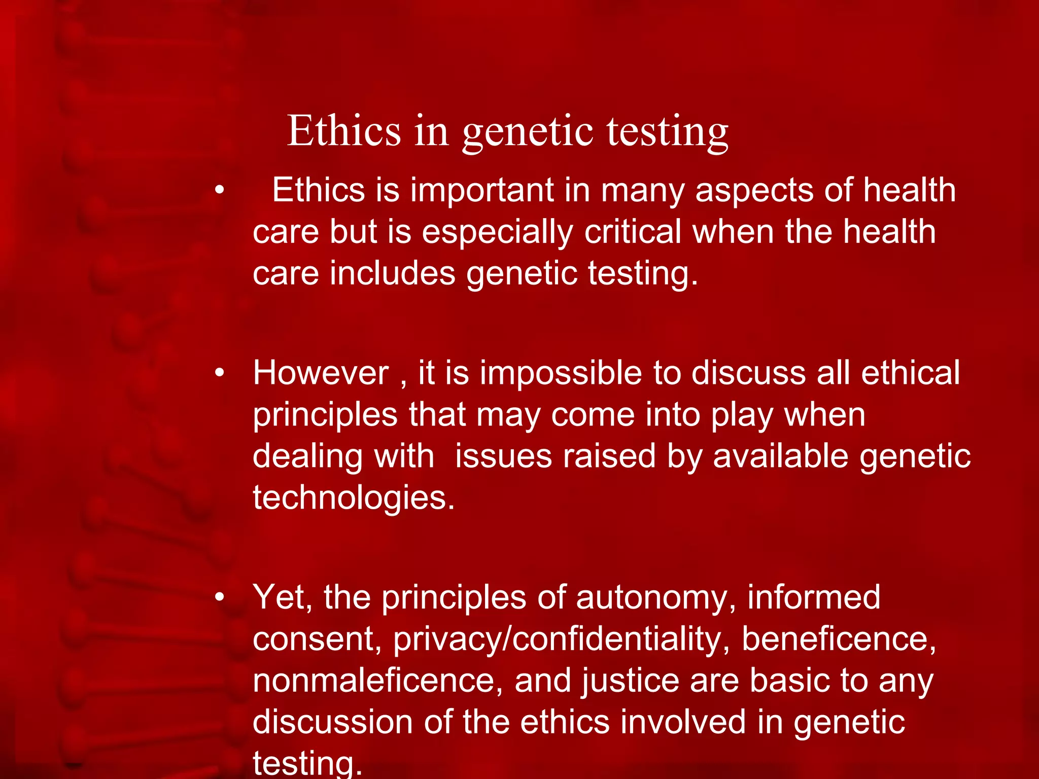 Genetic testing | PPTX