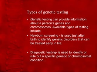 Genetic testing | PPTX