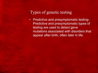 Genetic testing | PPTX
