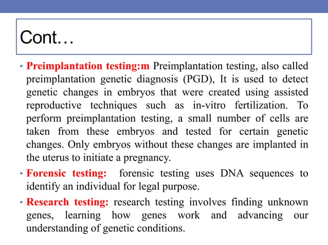 GENETIC TESTING: | PPTX