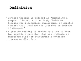 genetic testing for mothers and children | PPT