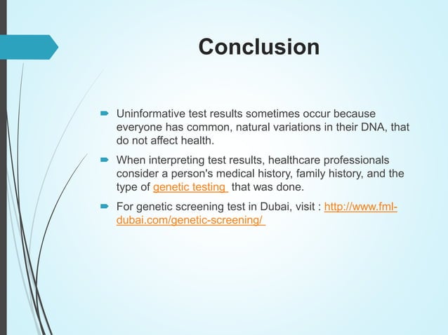 Genetic Testing Result Means | PPT