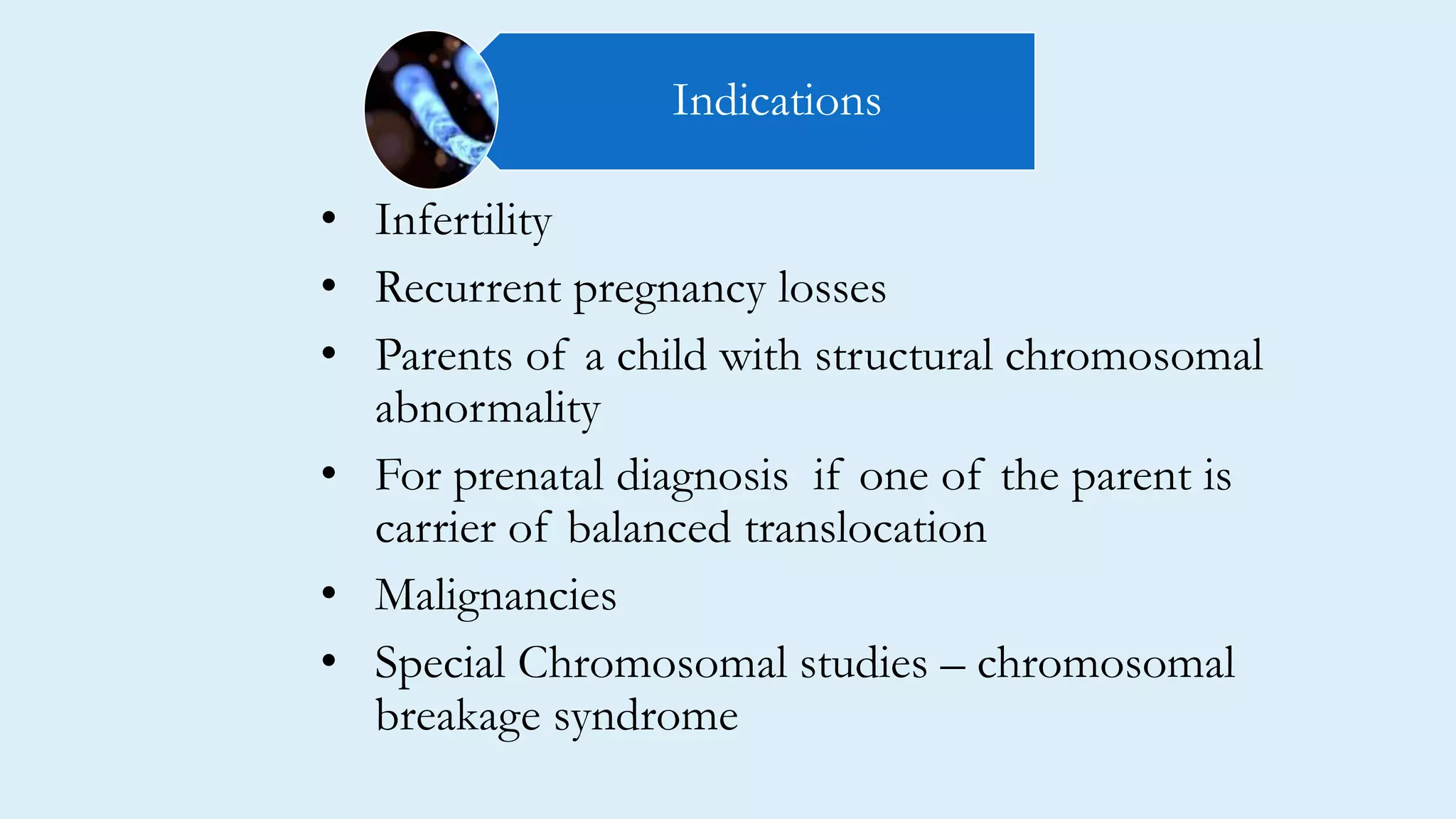 Genetic tests overview - Karyotype, FISH, MLPA, CMA, Sanger sequencing ...