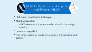 Genetic tests overview - Karyotype, FISH, MLPA, CMA, Sanger sequencing ...
