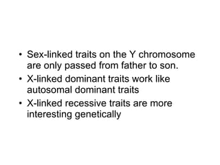 Genetic traits and sex in humans | PPT