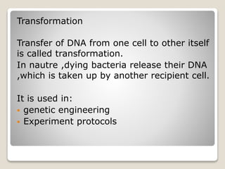 Genetic transfer | PPT