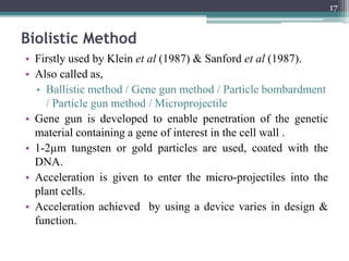 Genetic transformation | PPTX