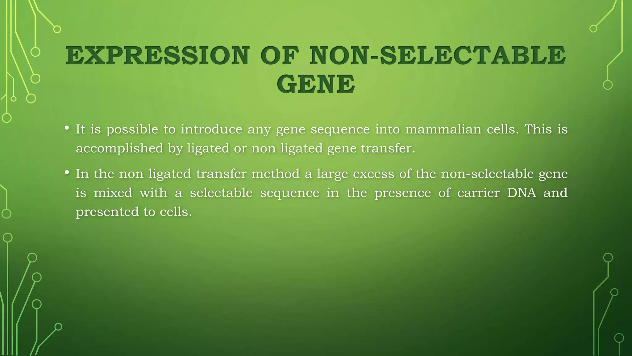 Genetic transformation method in mammals cell by NIDHI MISHRA and ...