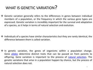 Genetic variation and its role in health and pharmacology | PPTX