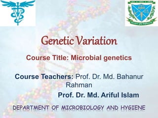 Genetic variation(evolution) | PPTX