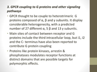 Genetic variations in gpcr | PPTX