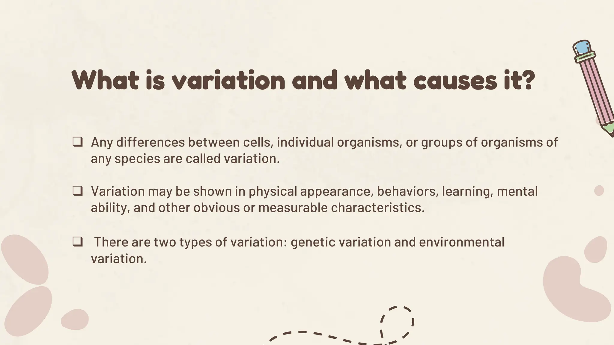 Genetic variation vs environmental variation | PPTX