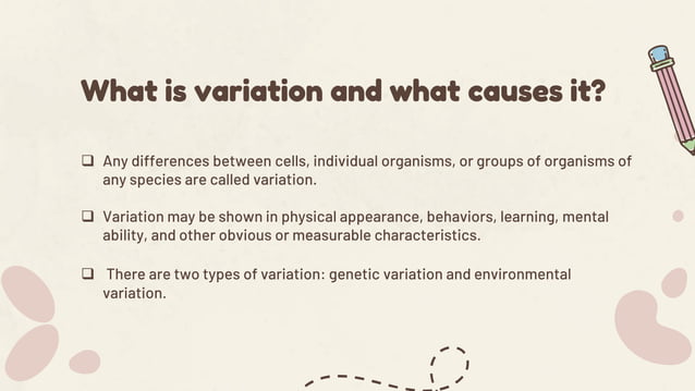 Genetic variation vs environmental variation | PPTX | Genetics | Science
