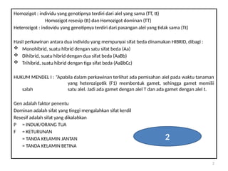 ILMU YANG MEMPELAJARI GENETIKA DASAR TANAMAN | PPTX
