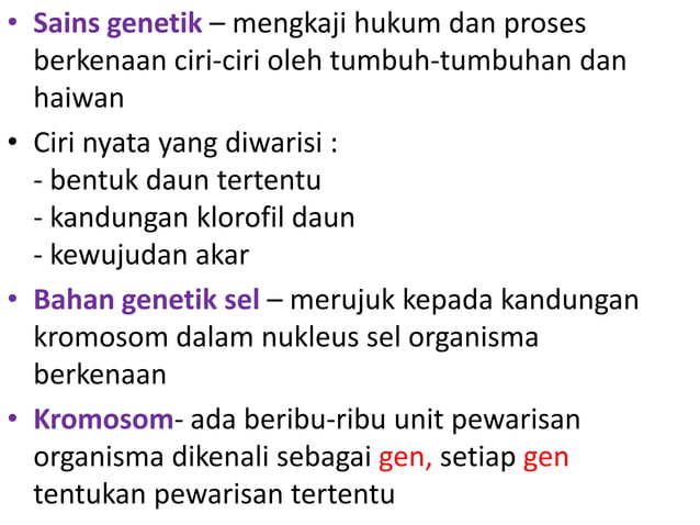 Genetik (pengenalan) | PPTX