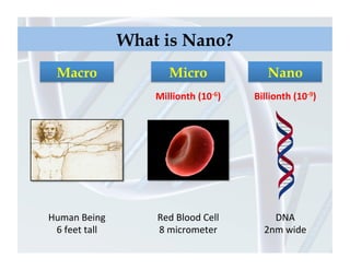 Mohit Patel -- Disruptive Diner: Nano Possibilities | PPT
