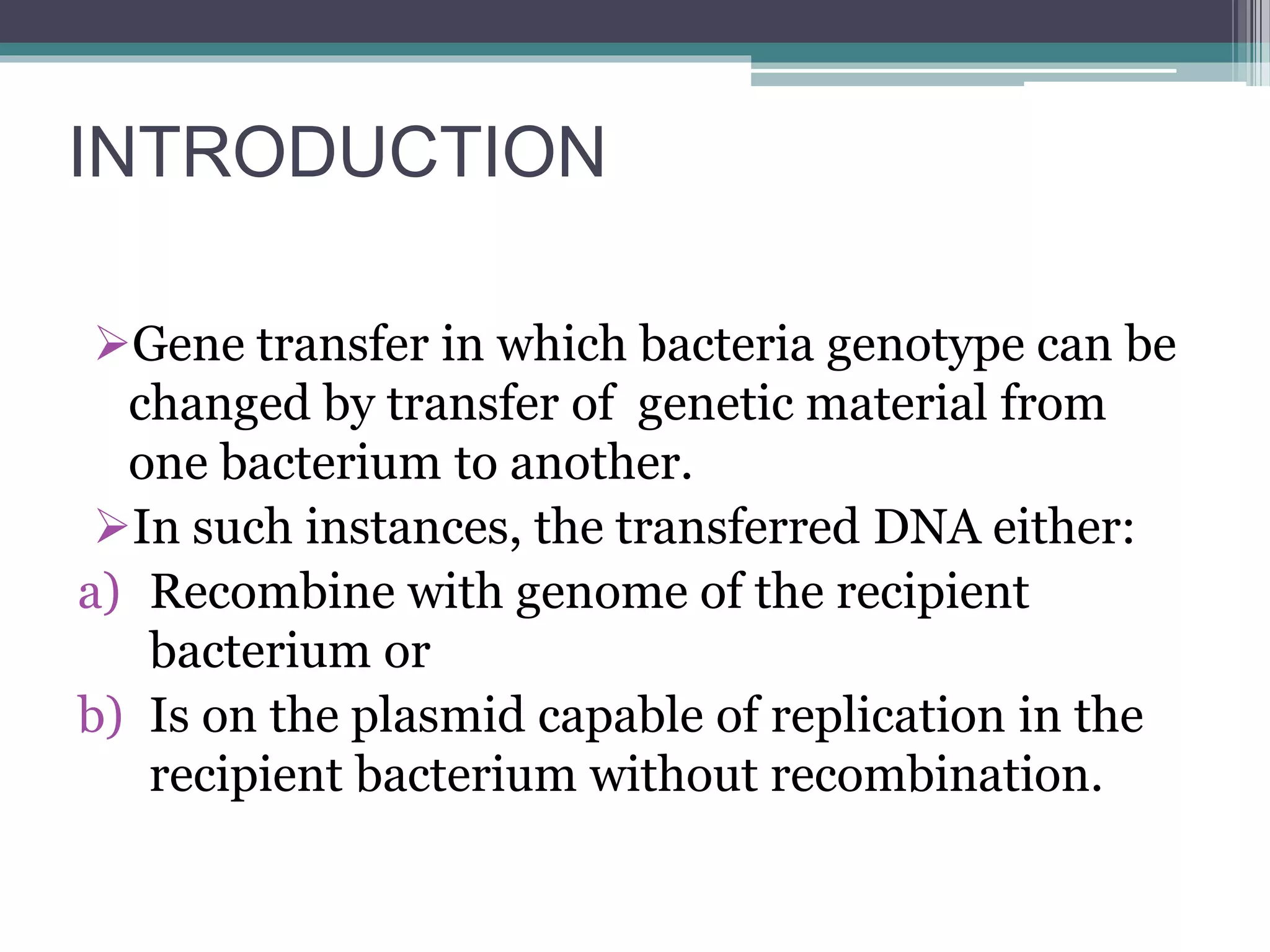 Gene transfer | PPTX