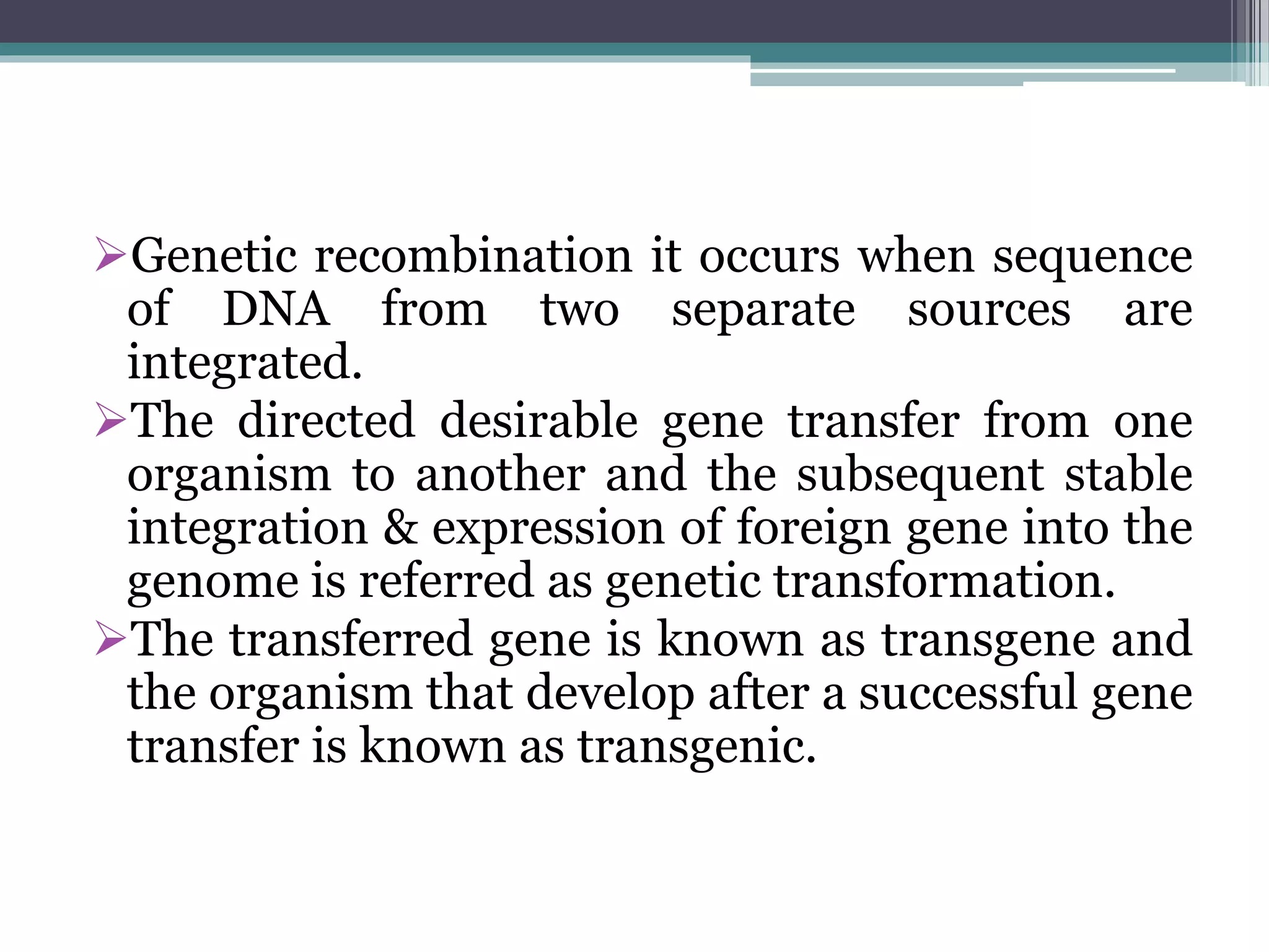 Gene transfer | PPTX
