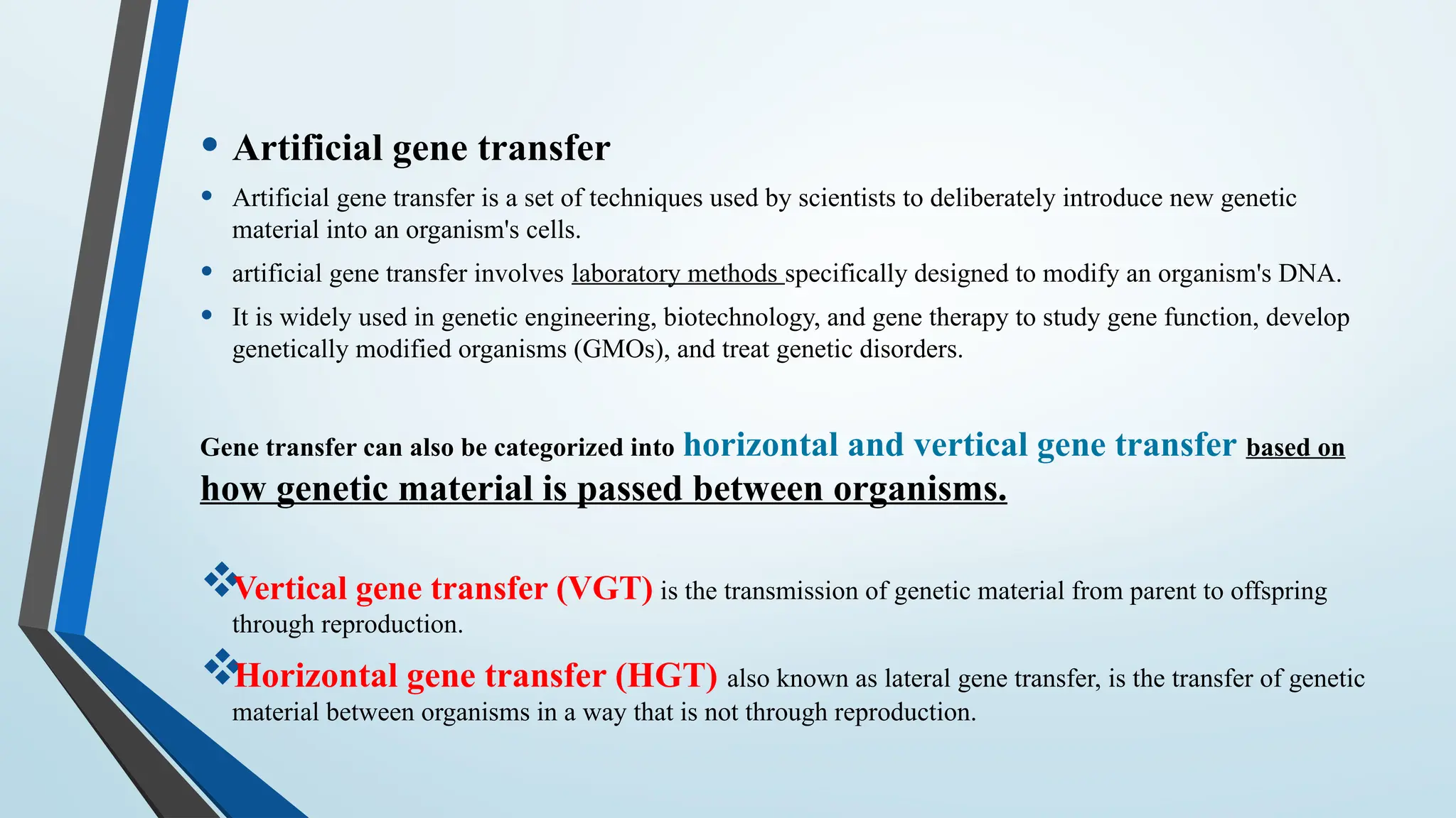 TECHNIQUES OF GENE TRANSFER AND GENE TRANSFER METHODS | PPTX