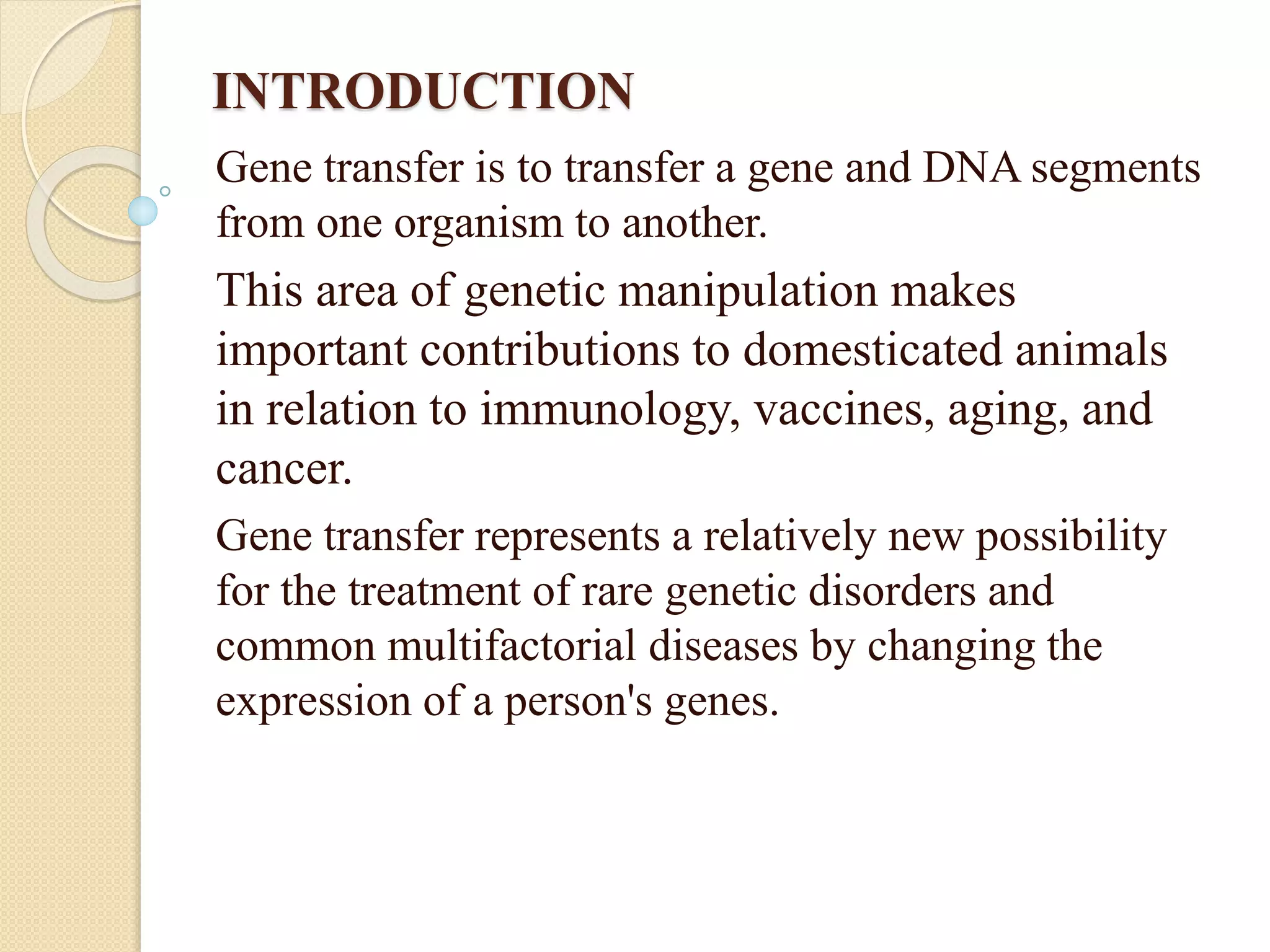 Gene transfer in animals | PPTX
