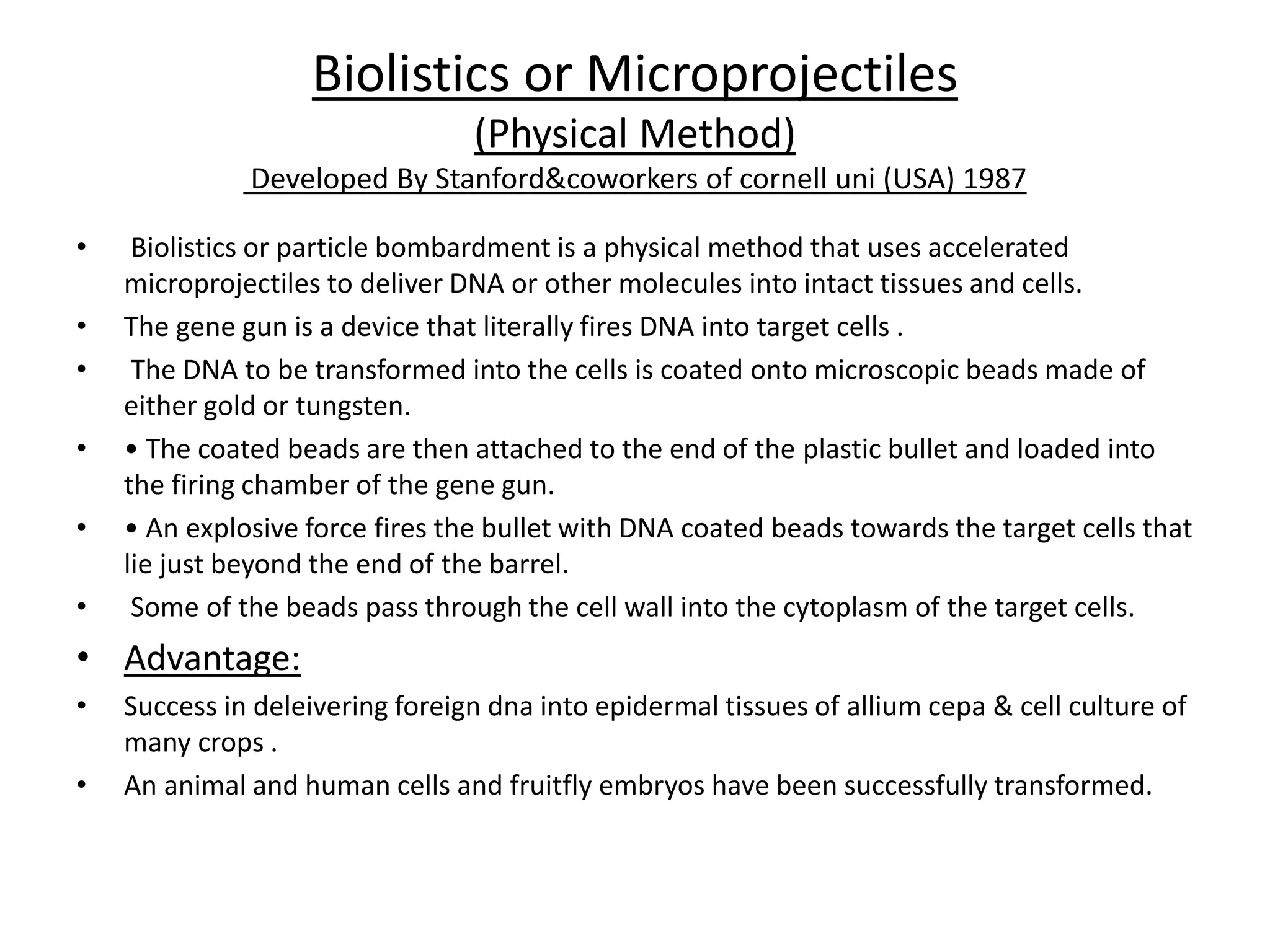 GENE TRANSFER METHODS IN ANIMALS | PPTX