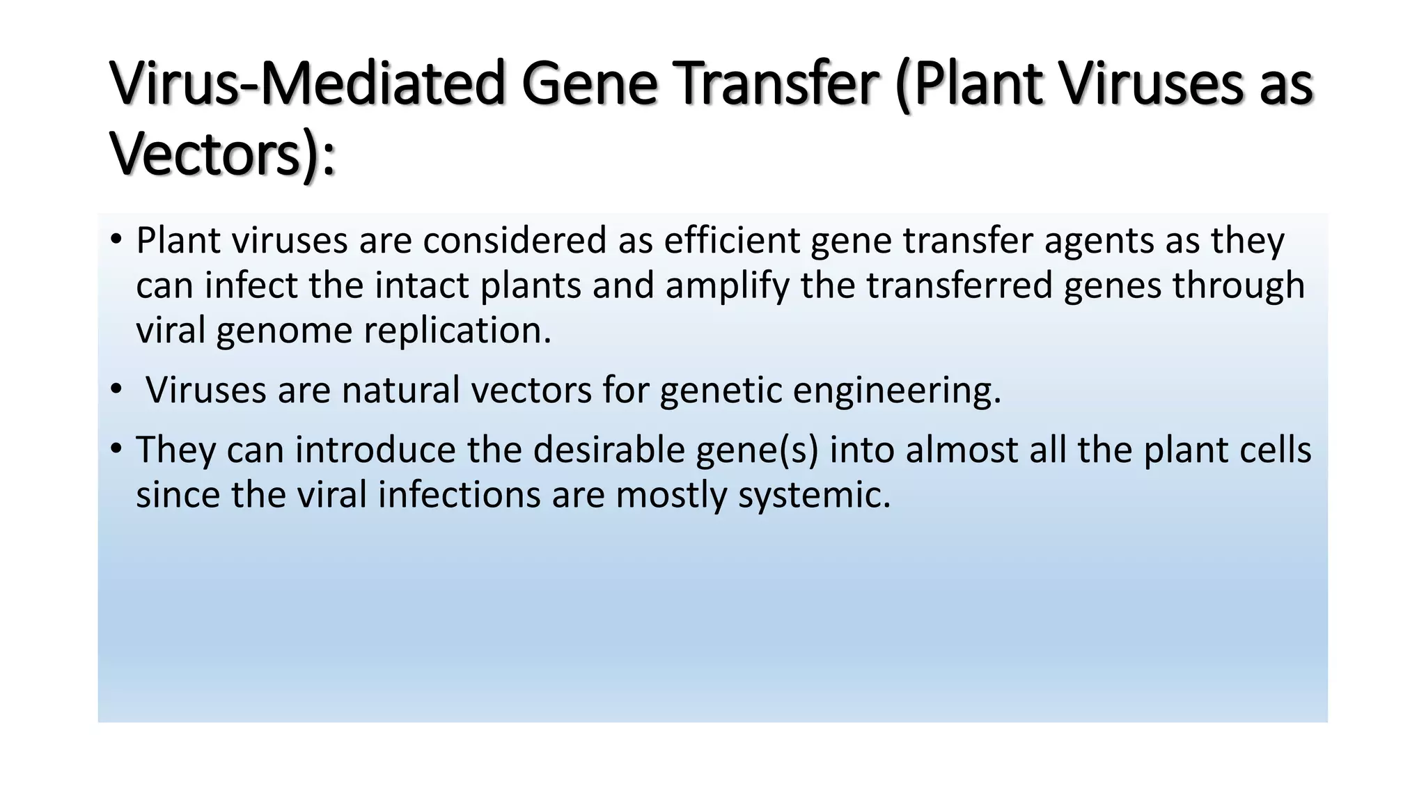 Gene transfer in plants | PPTX