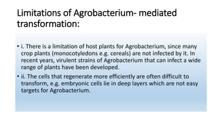 Gene transfer in plants | PPTX