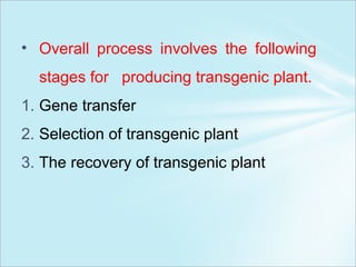 Gene transfer in plants by Dr.Srinivasa, Professor and Head, Srinivas ...