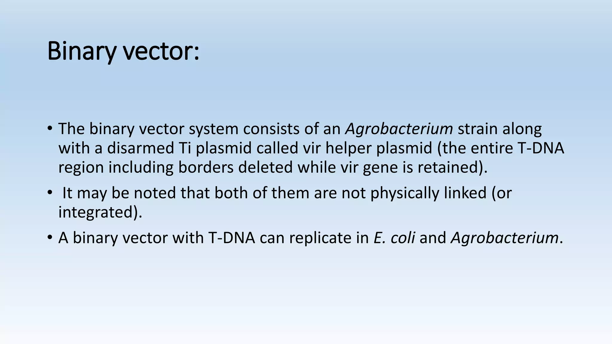 Gene transfer in plants 2- biological vector | PPTX