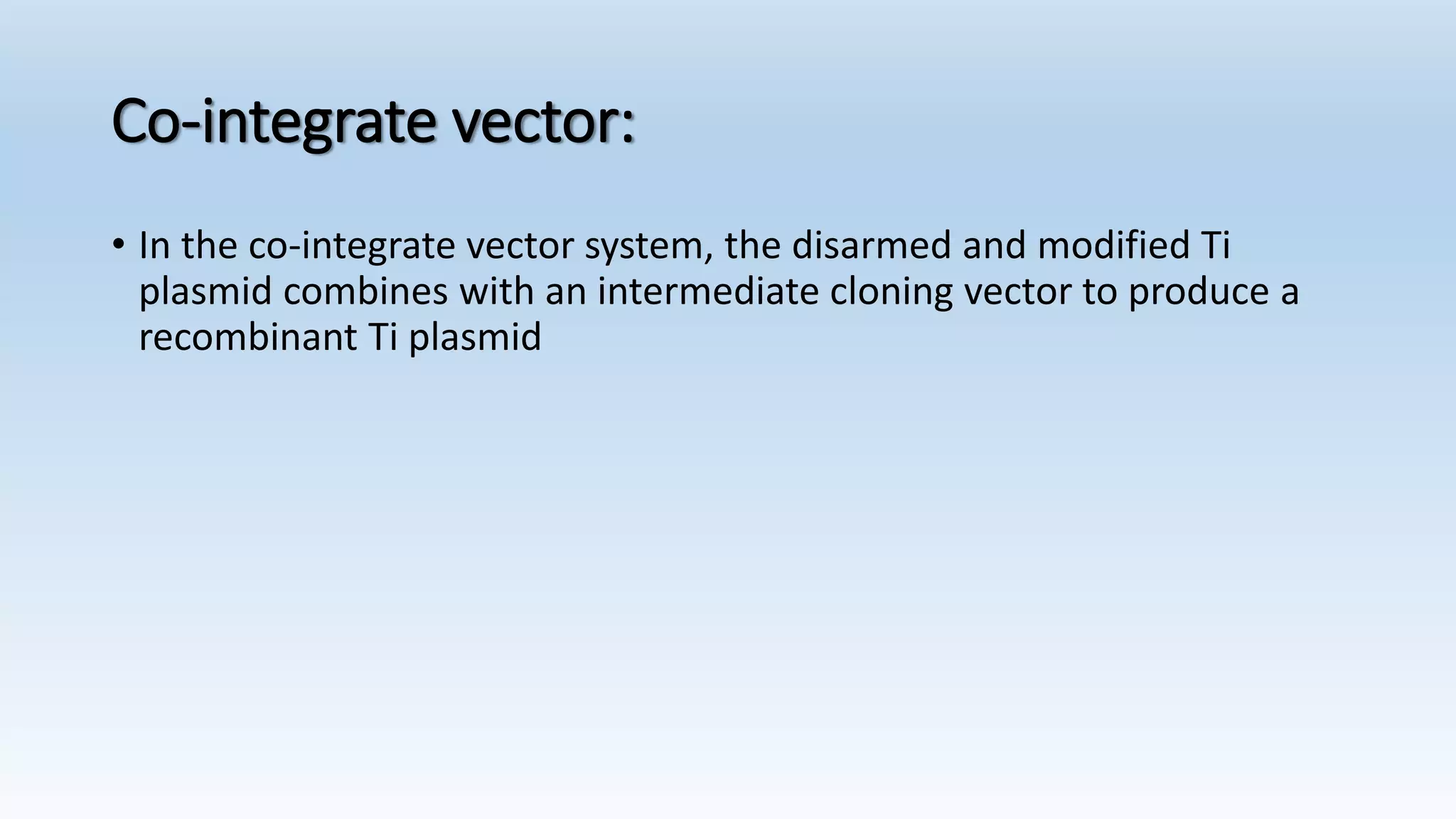 Gene transfer in plants 2- biological vector | PPTX
