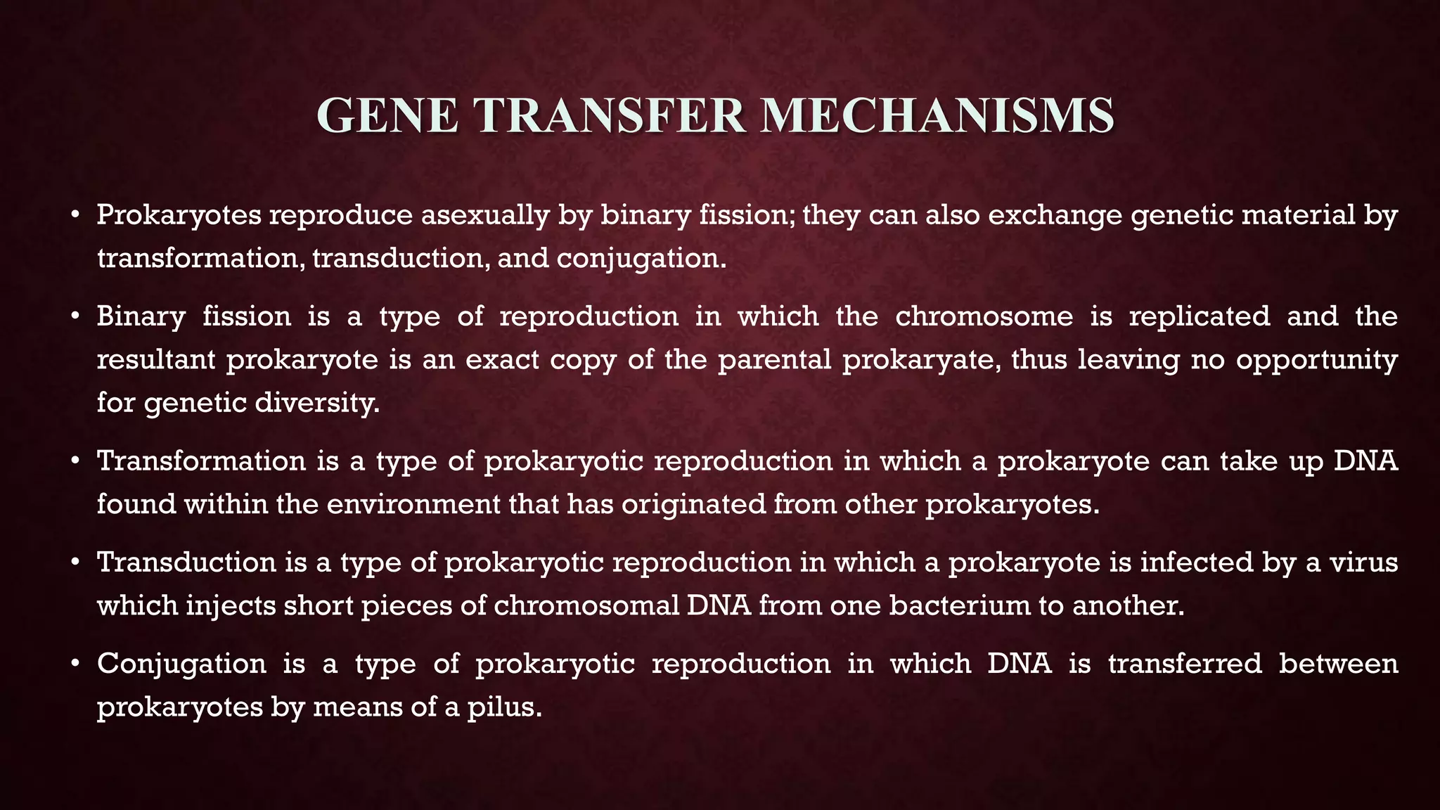 Gene transfer mechanisms | PDF