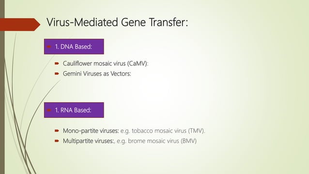 Gene transfer methods | PPTX | Biological Sciences | Science