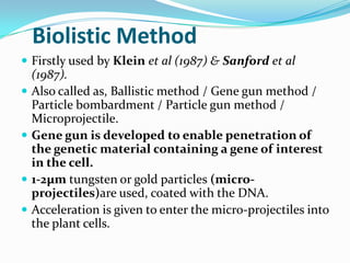 Gene transfer methods @ujjwasirohi | PDF | Biological Sciences | Science