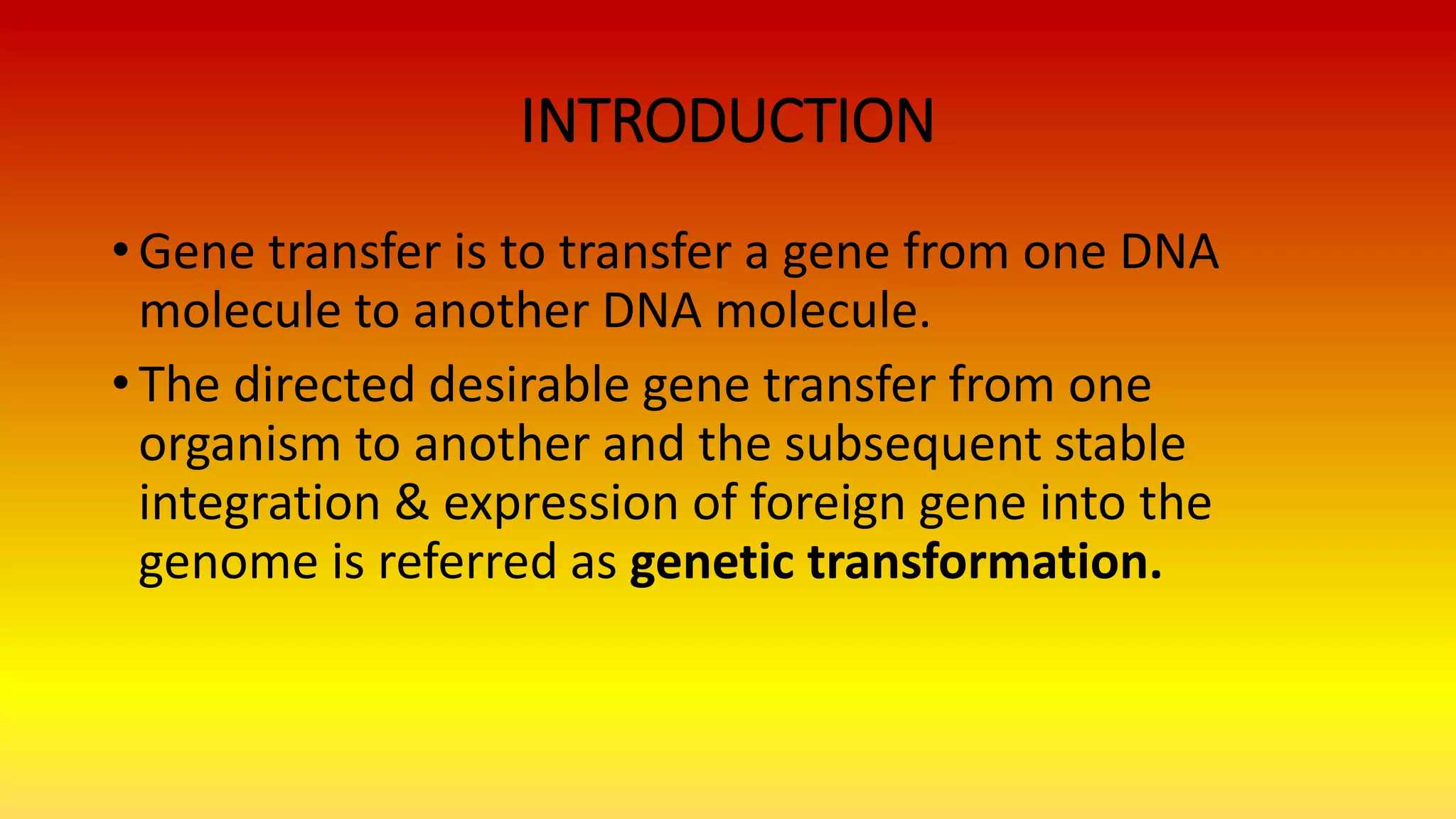 Gene transfer technology biotech | PPTX