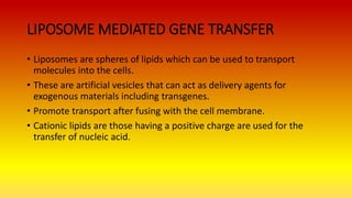 Gene transfer technology biotech | PPTX