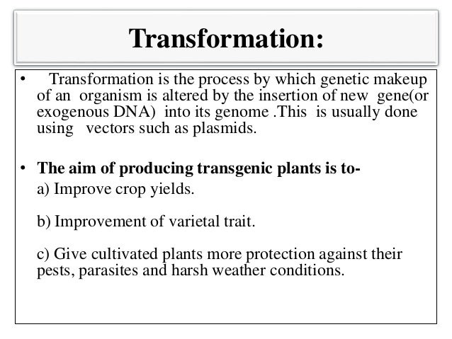 Gene transformation methods