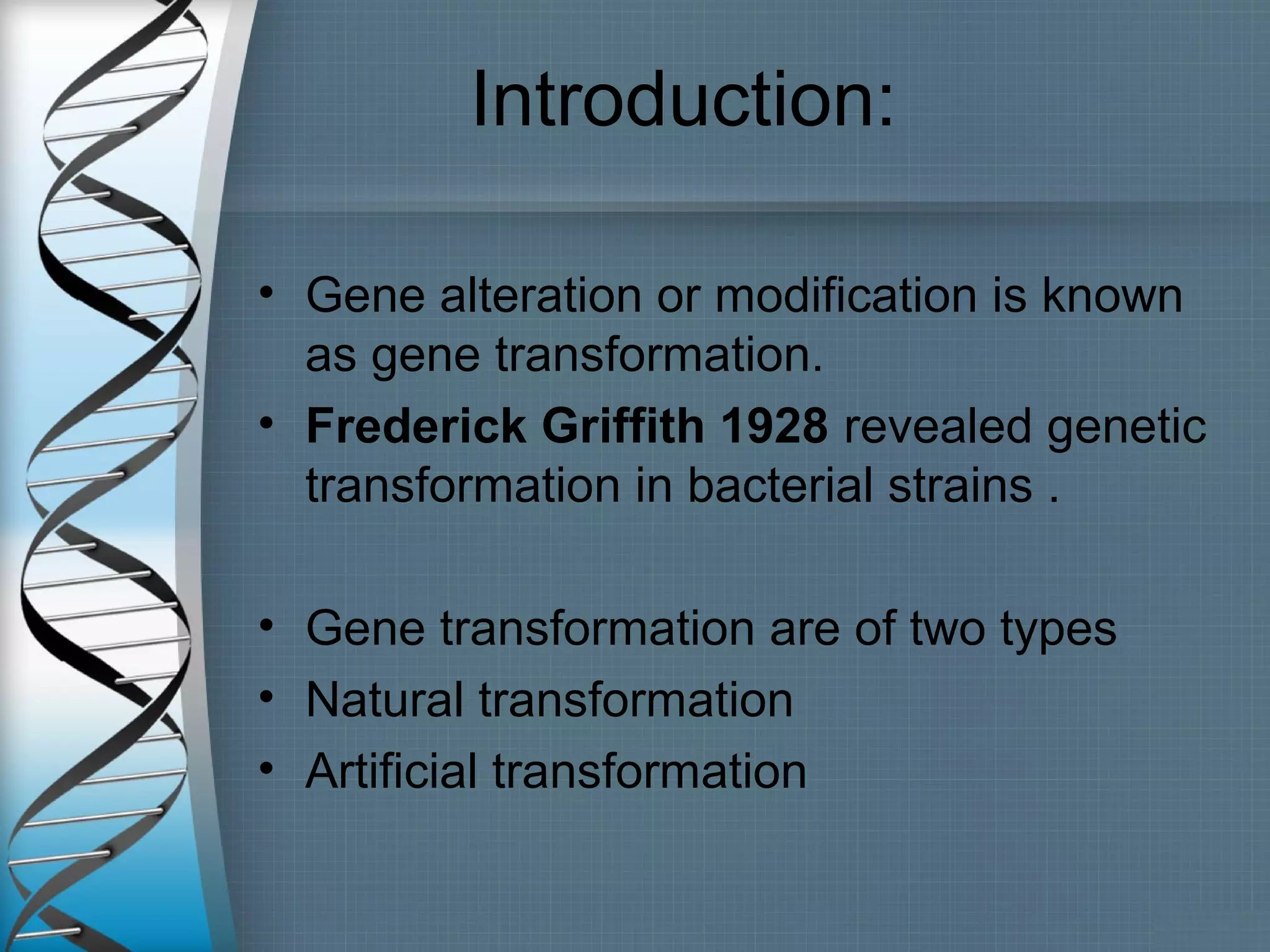 Gene transformation techniques | PPT