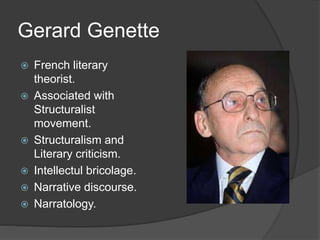Gerard Genette's narratology, | PPT