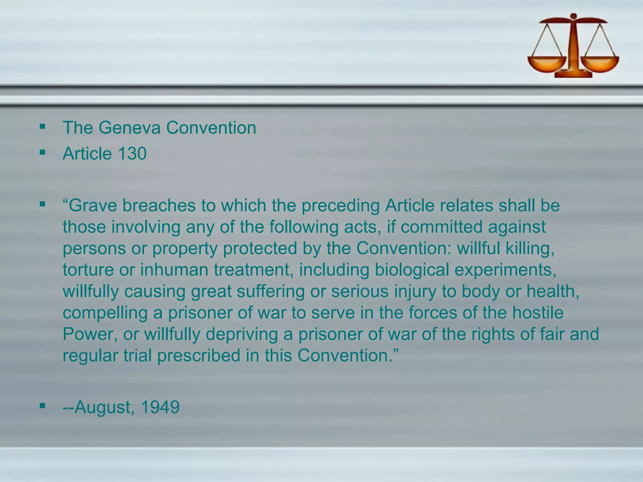 Geneva Convention | PPT
