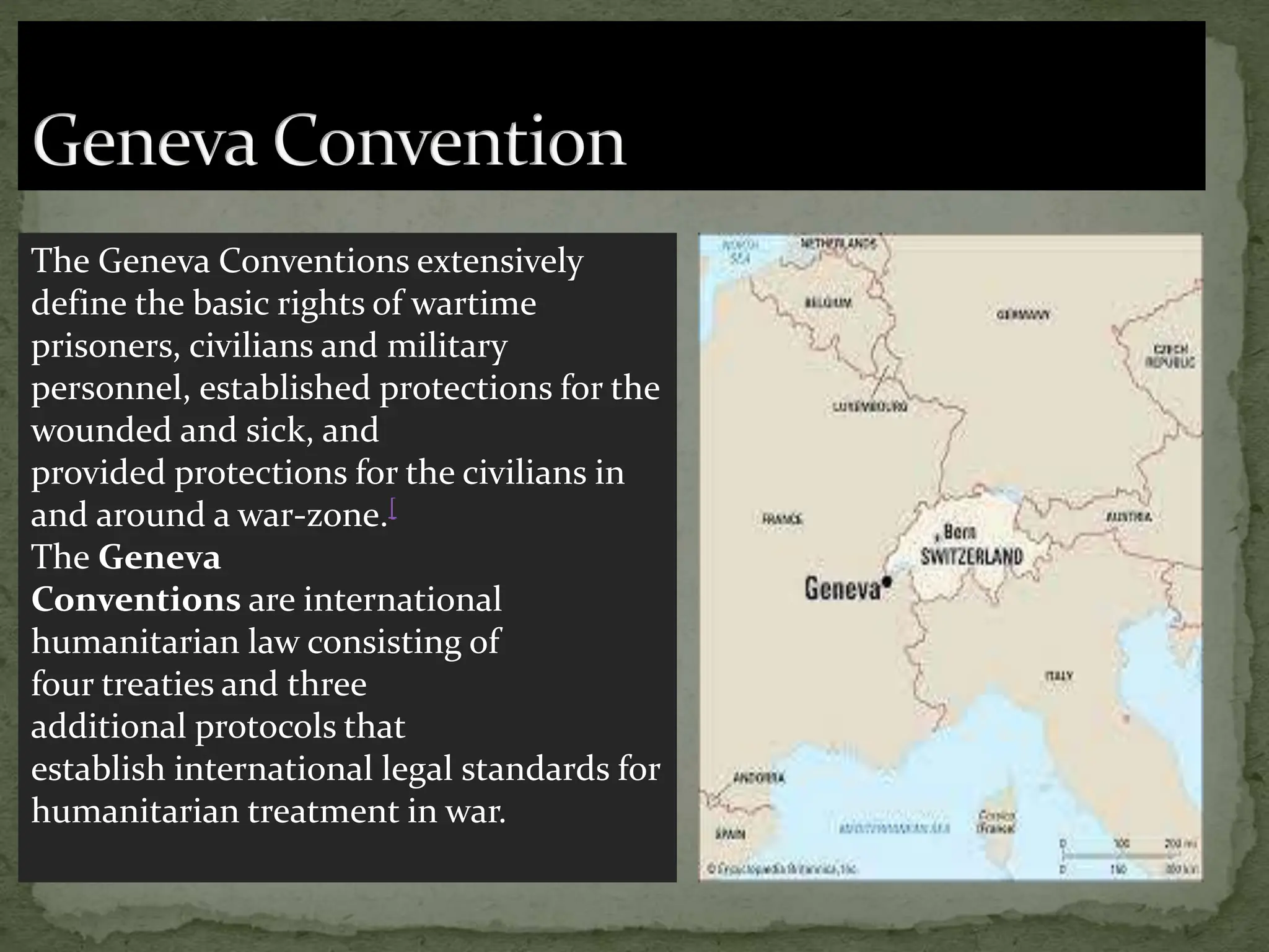 GENEVA CONVENTION COVERING IMPORTANT ASPECTS | PPTX