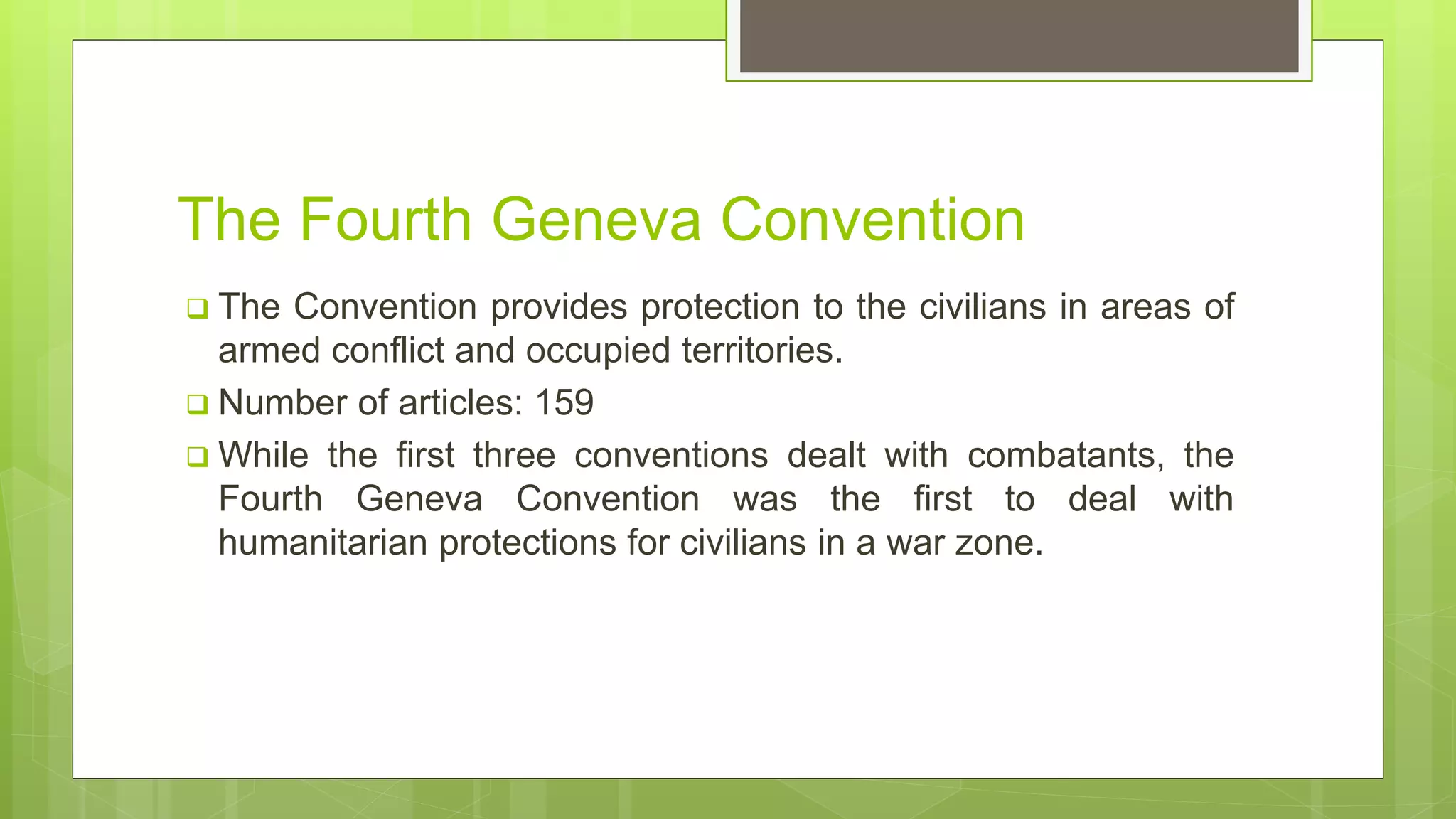 Geneva Conventions and protols | PPTX