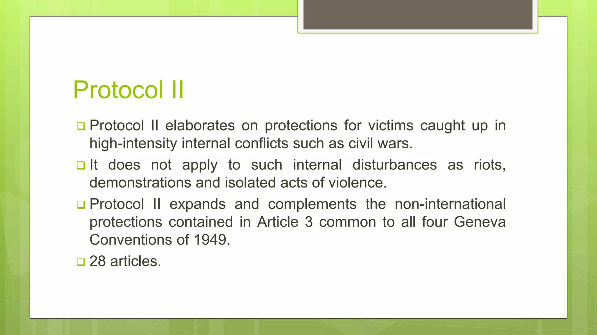 Geneva Conventions and protols | PPTX