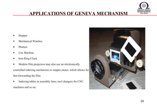 MODELLING AND FABRICATION OF GENEVA MECHANISM | PPT