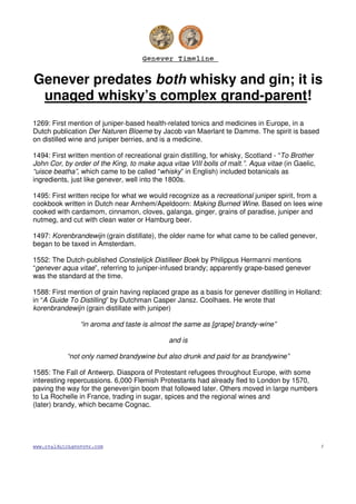 Genever Timeline 2019 | PDF | Alcoholic Beverages | Food & Drink